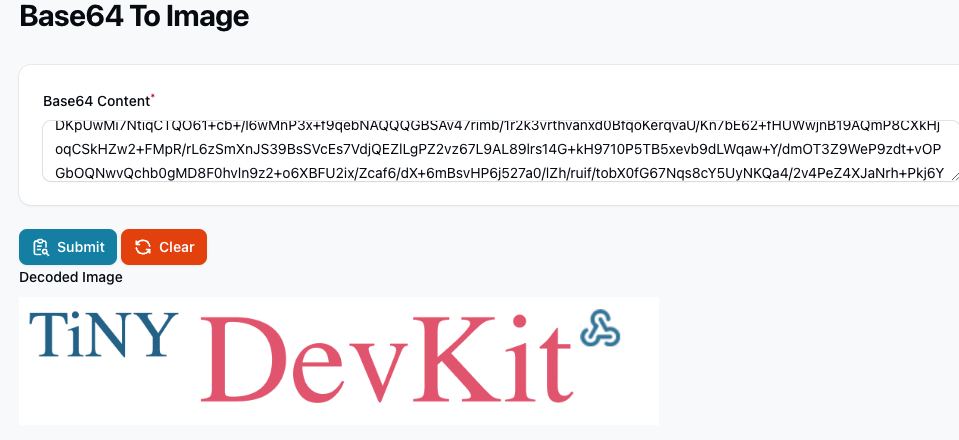 Base64 To Image - TinyDevKit