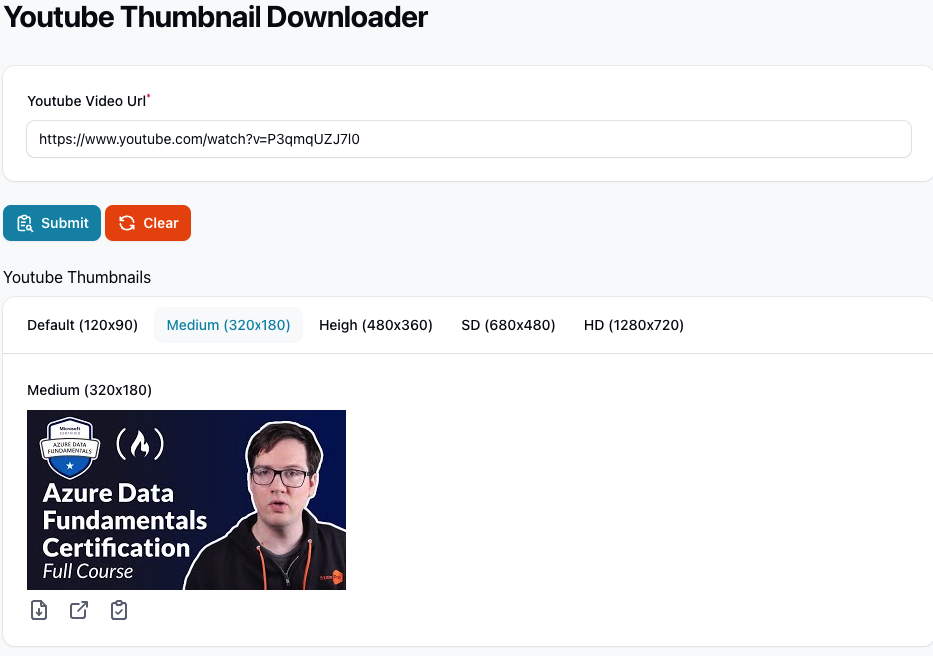 Youtube Thumbnail Downloader - TinyDevKit