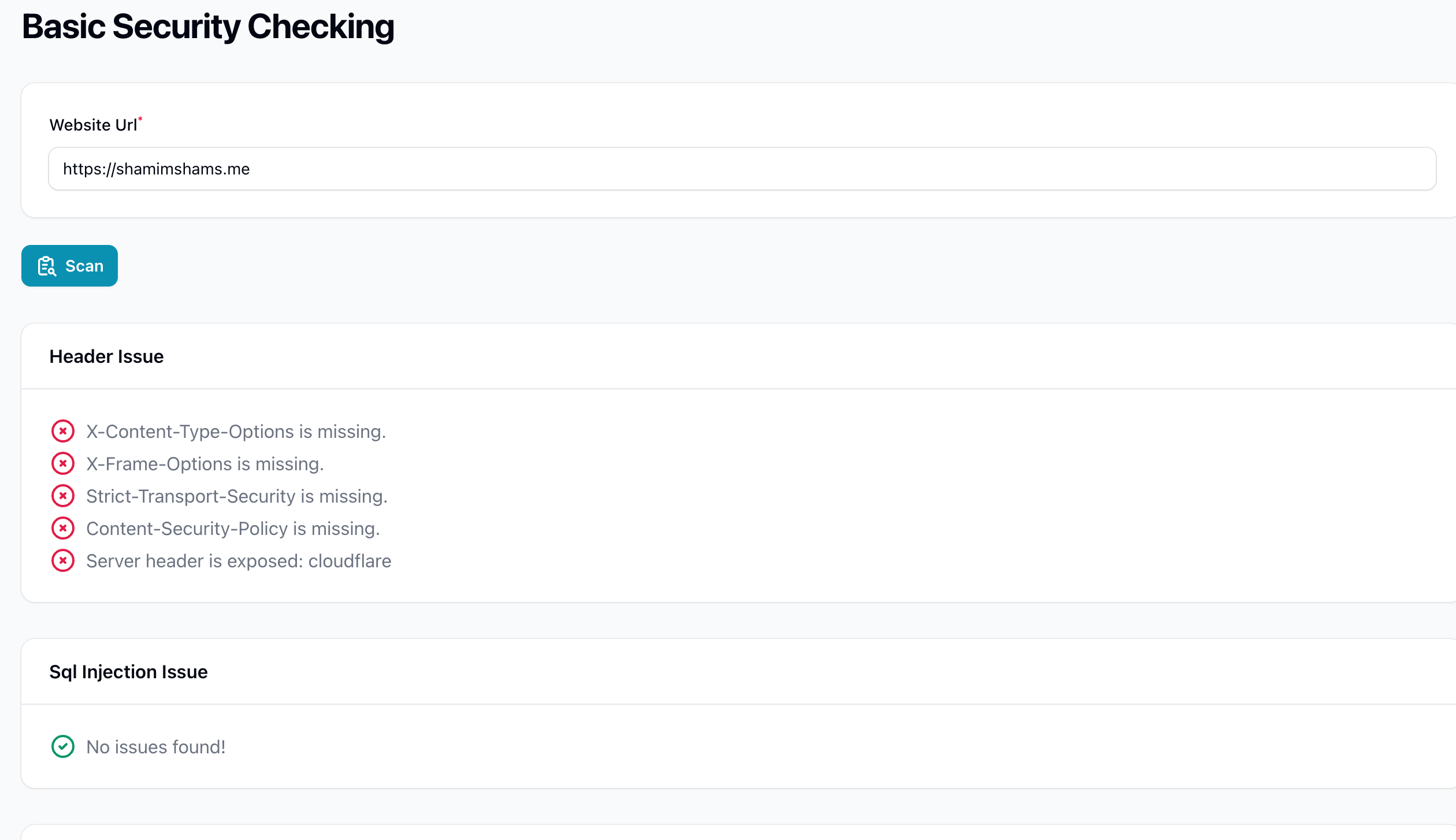 Security Checker - TinyDevKit